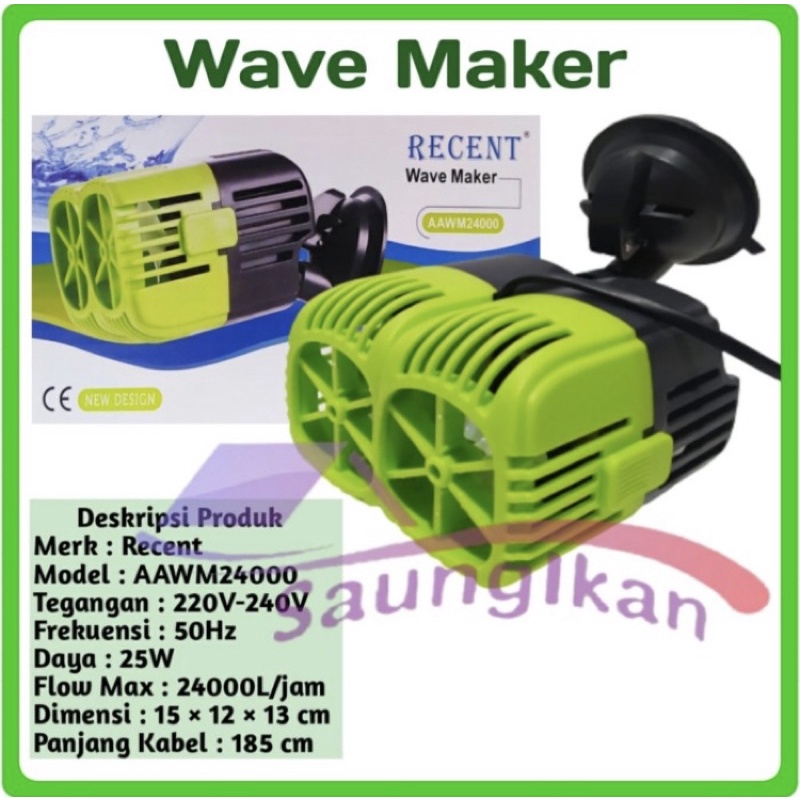 Jual Pompa Arus Air RECENT WAVE MAKER AAWM24000 Dual blade pembuat ...