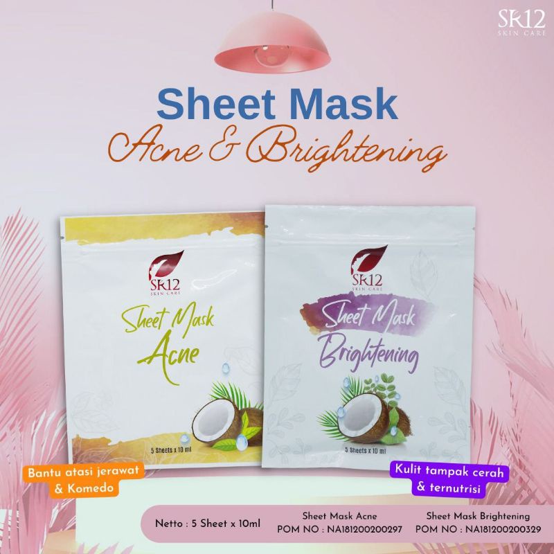 Jual Sheet Mask Brightening / Sheet Mask Acne mencerahkan glowing | Shopee Indonesia