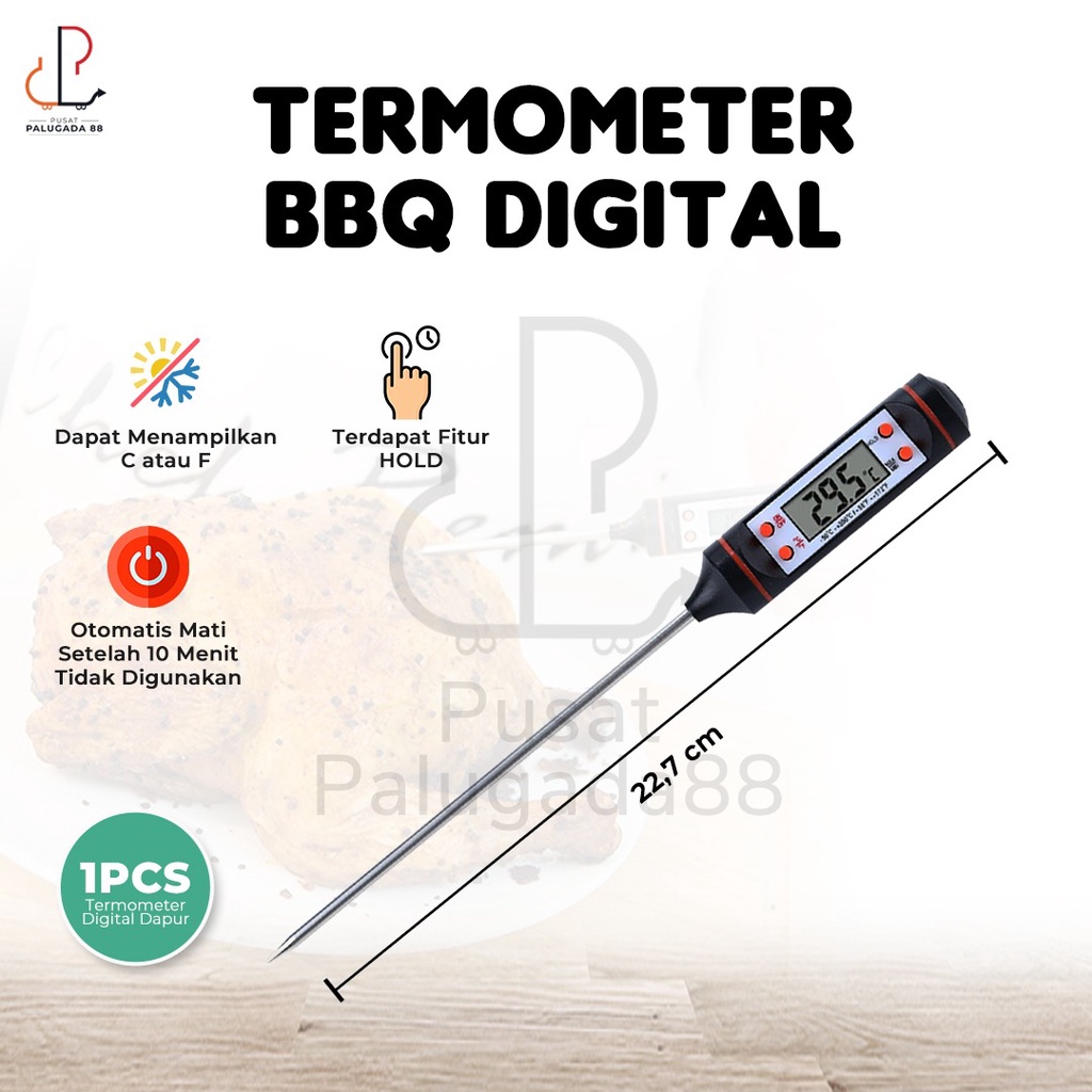 Jual Thermometer Digital Masak Dapur Termometer Masakan Suhu Air Daging ...