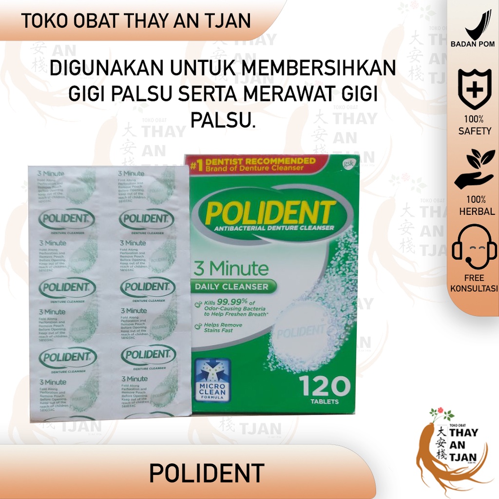 Jual POLIDENT | PEMBERSIH GIGI PALSU | ISI 6 TABLET | Shopee Indonesia