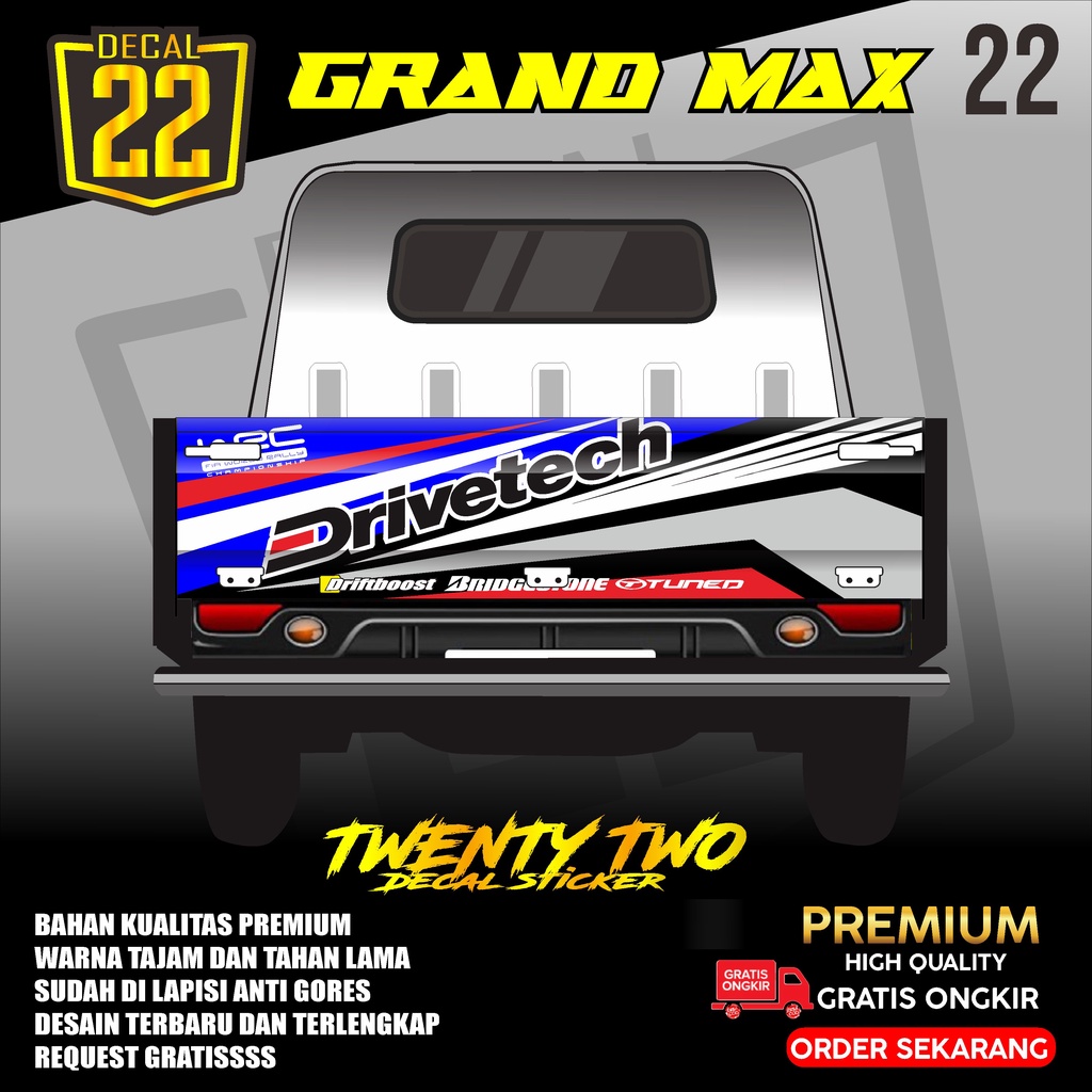 Jual STIKER DECAL PINTU BELAKANG GRANDMAX PICK UP KODE 22 Podo | Shopee ...