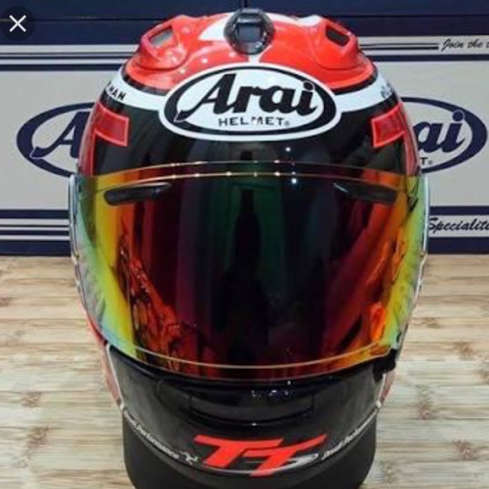 Jual Visor helm Arai Rx7x merk arai Japan merah irridium | Shopee Indonesia