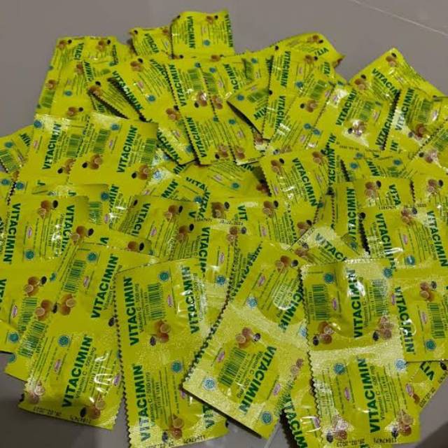 Jual Vitacimin - Vitamin C 500mg Rasa Lemon (1 strip @2 tablet ...