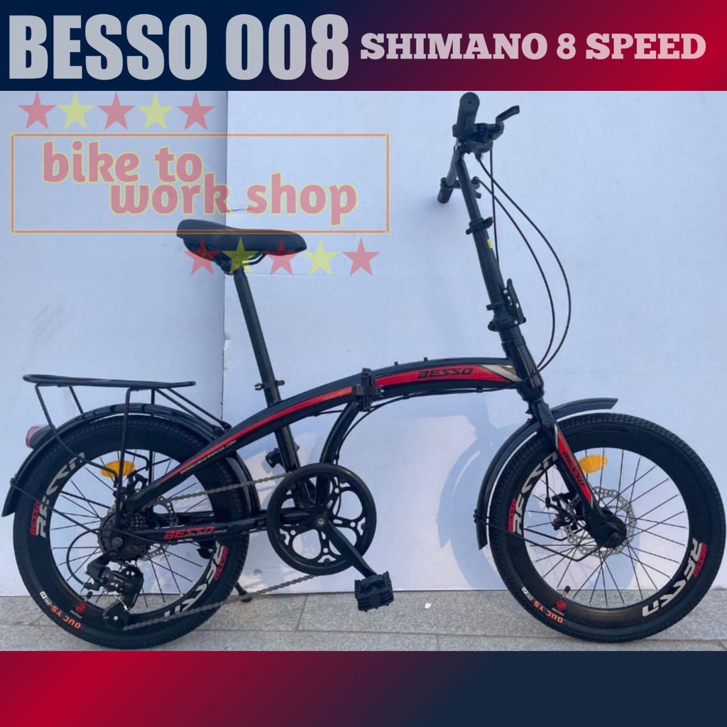 Jual SEPEDA LIPAT BESSO 20 008 8 SPEED SHIMANO FOLDING BIKE BONCENGAN ...
