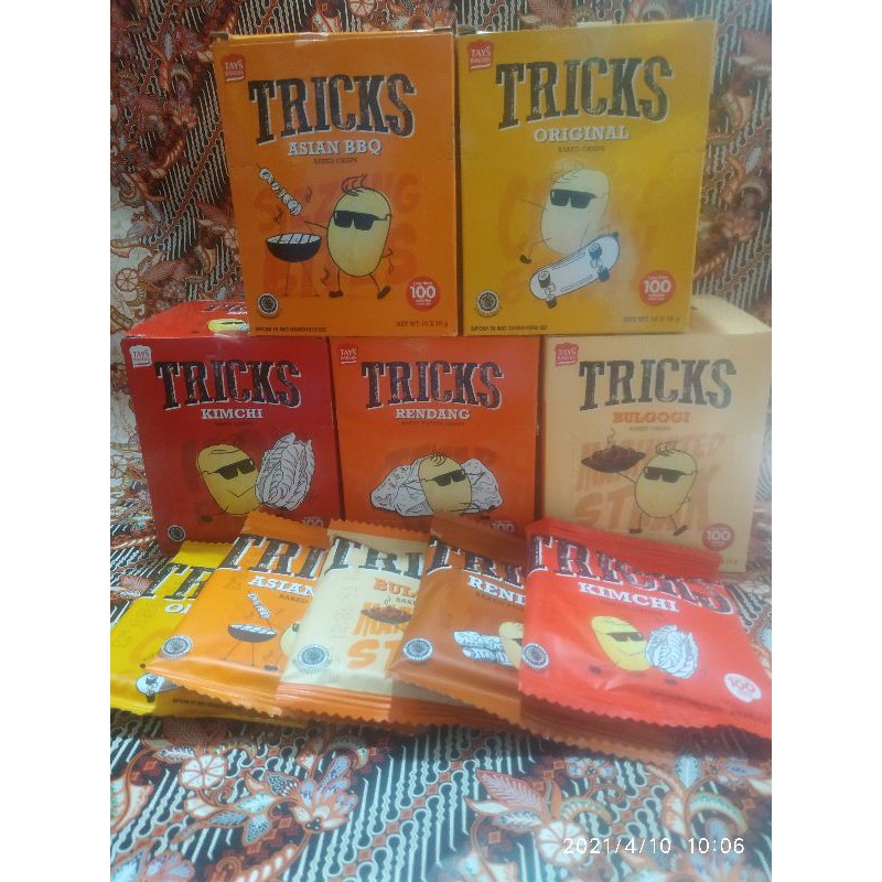 Jual SNACK TRICKS BAKED CRISPS/tricks kentang 10@18g | Shopee Indonesia