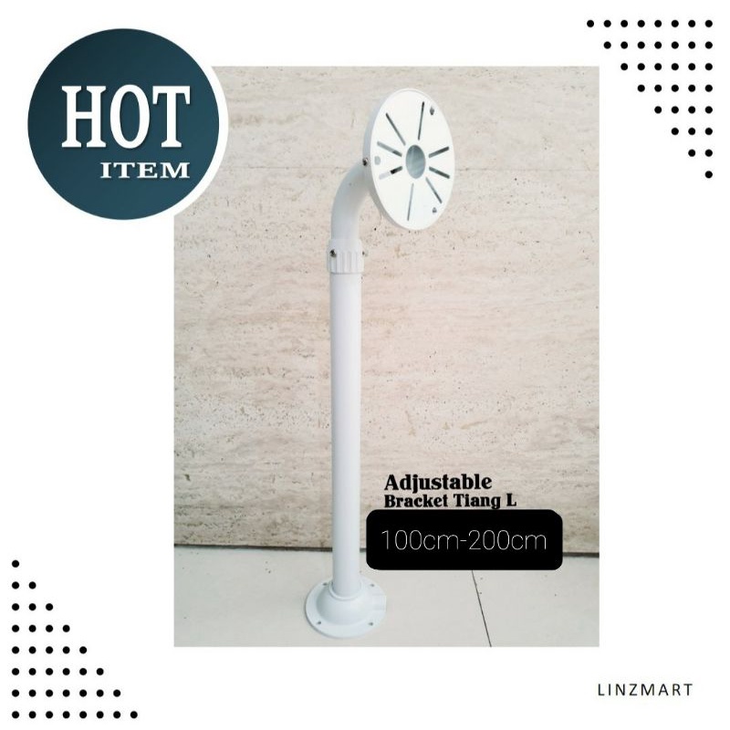Jual Tiang Bracket CCTV L adjustable 100cm - 200cm | Shopee Indonesia