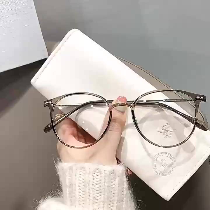 Jual GU Kacamata Anti Blue Light Anti Radiasi Blue Ray Gaya Korea 2022 Bentuk Bulat Bahan Metal ...