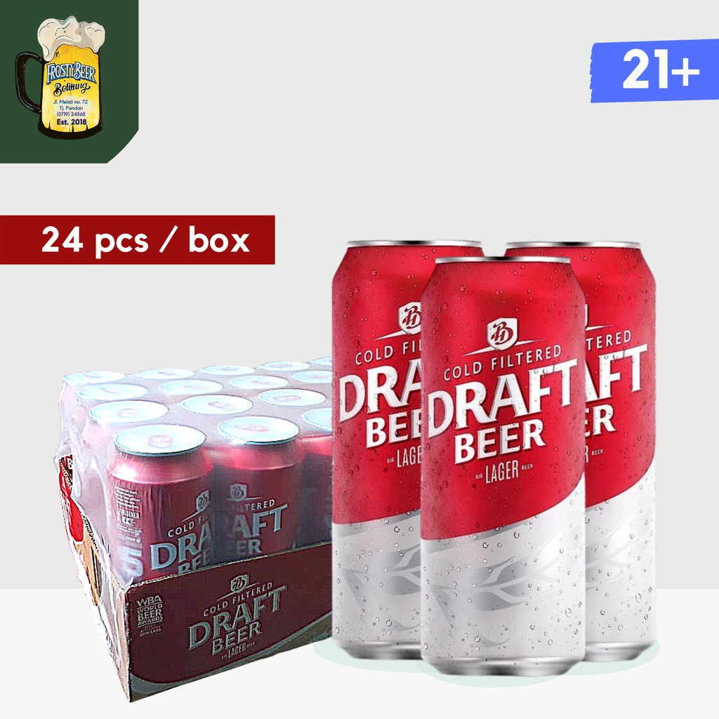 Jual Draft Beer 500 ml Can - Bir Draft Kaleng besar isi 24 per box dus ...