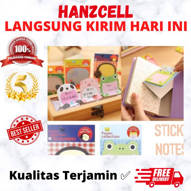 Jual Sticky Notes motif hewan tempelan kertas catatan memo note ...