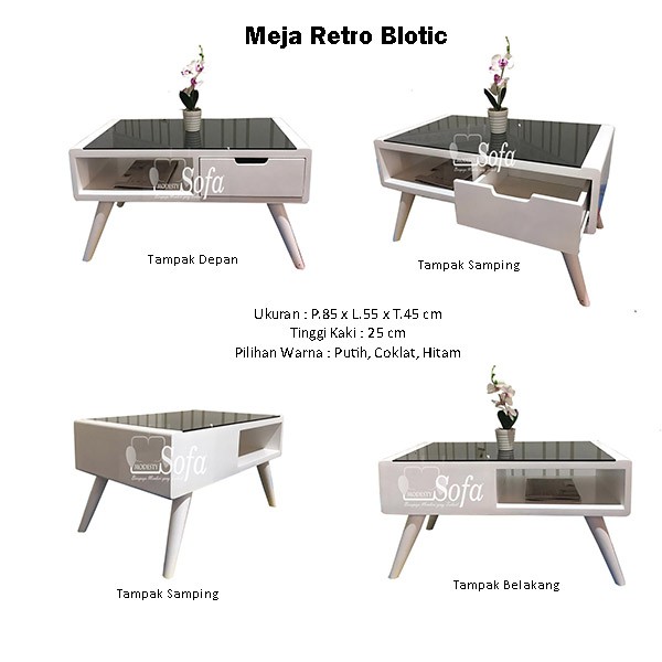 Jual Meja Tamu Retro Blotic Modesty | Shopee Indonesia