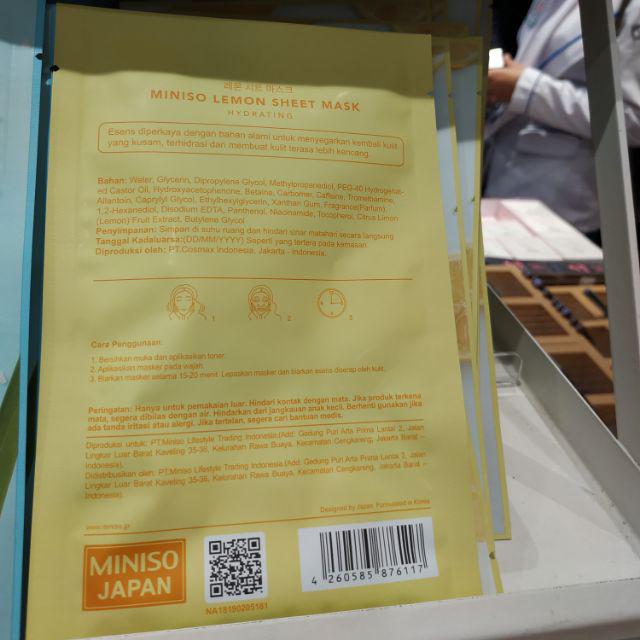 Jual MINISO SHEET MASK / MASKER MINISO | Shopee Indonesia