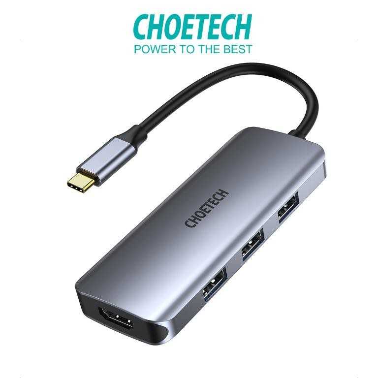 Jual CHOETECH USB Type C Adapter 7in1 HDMI+Card Reader+PD - HUB-M19 ...