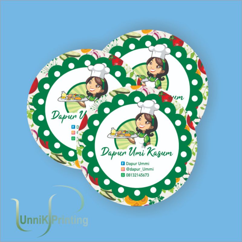 Jual Stiker Label Produk Bungkus Makanan Kue Roti Custom | Shopee Indonesia