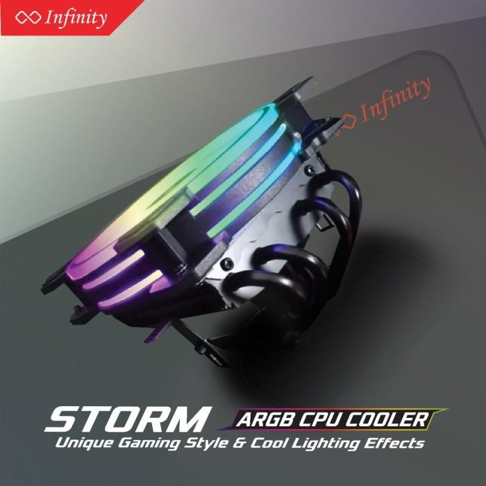 Jual INFINiTY CPU COOLER STORM ( 120mm ARGB Aura Fan, 4 heat pipe ...