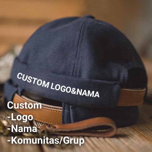 Jual Topi Peci Mikihat Sablon Custom Nama Logo Bebas - Topi Caps ...