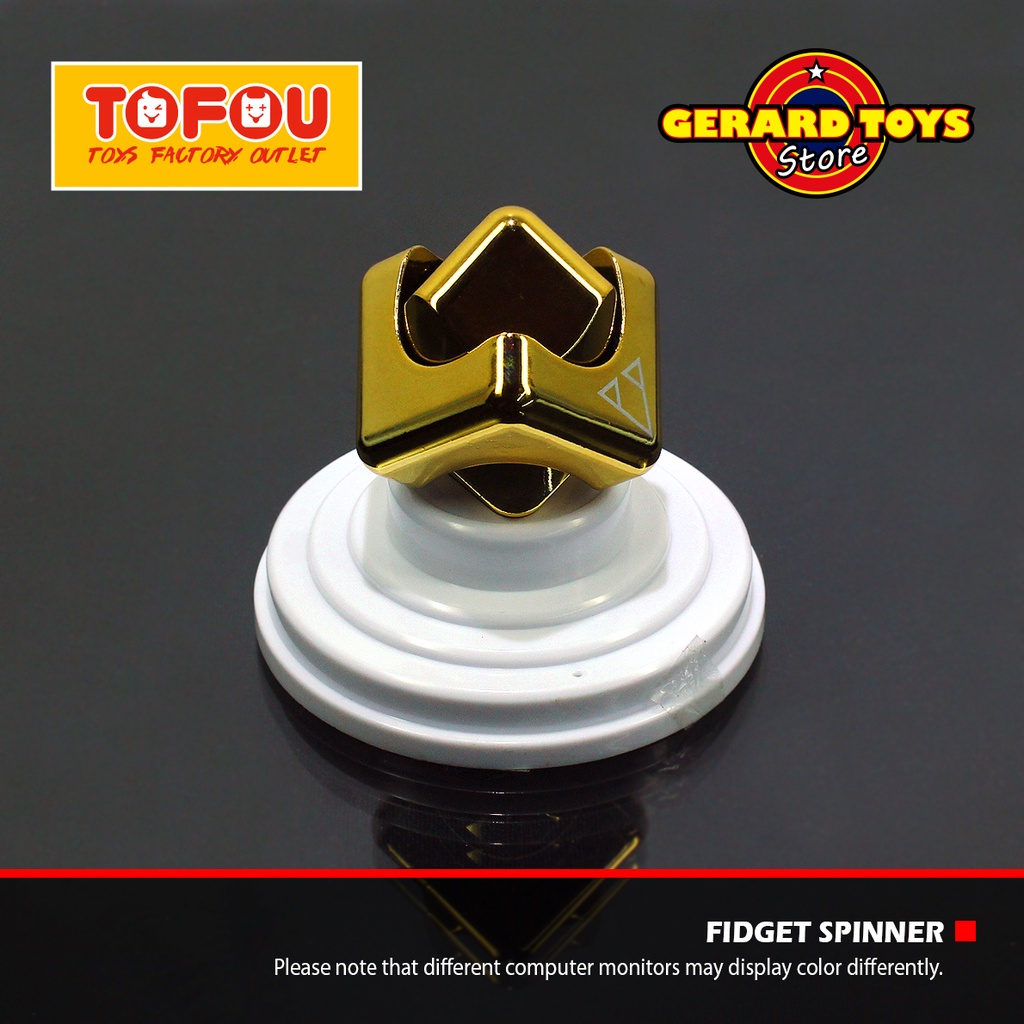 Jual Mainan Fidget Spinner Dadu Cube Metalik With Base Gold MURAH ...