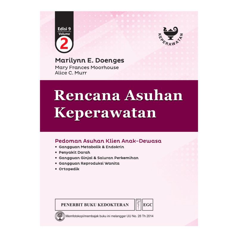 Jual Original Rencana Asuhan Keperawatan Doenges Edisi 9 Vol. 2 | Shopee Indonesia