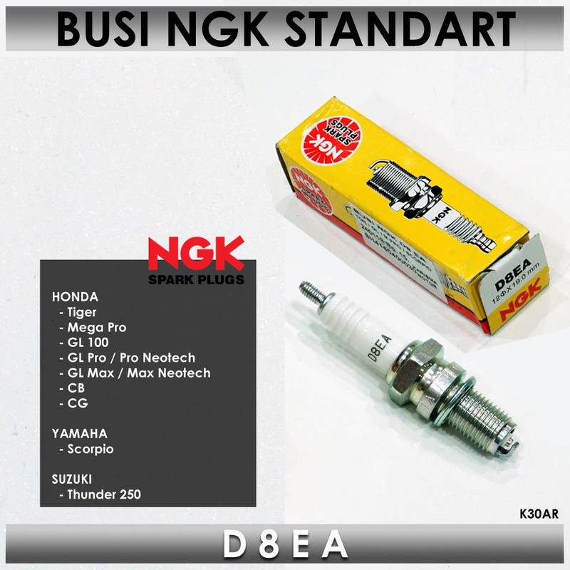 Jual Busi NGK D8ES ASLI Tiger, MP, GL Pro Max Neotech, Scorpio, Thunder | Shopee Indonesia