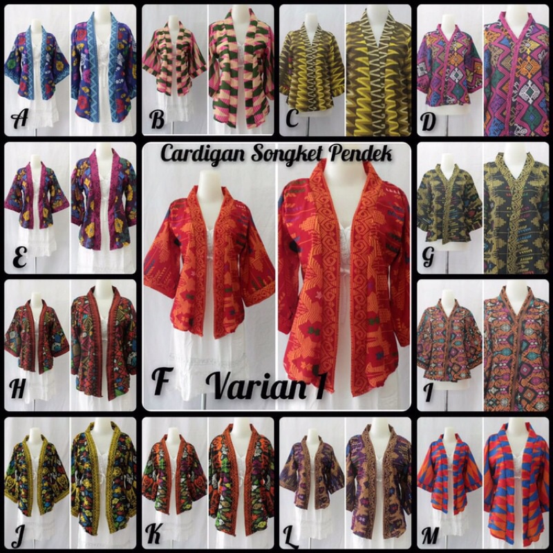 Jual CARDIGAN SONGKET PENDEK / KARDIGAN ENDEK BALI / OUTER CARDIGAN ...