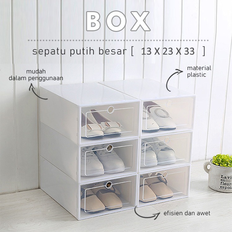 Jual Hoas Box Sepatu Susun Serbaguna Tempat Penyimpanan Sandal Shoes ...
