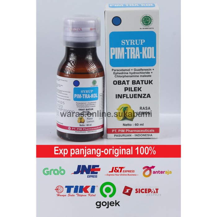 Jual Pim-Tra-Kol / Pimtrakol Lemon Sirup 60ml Obat Flu | Shopee Indonesia