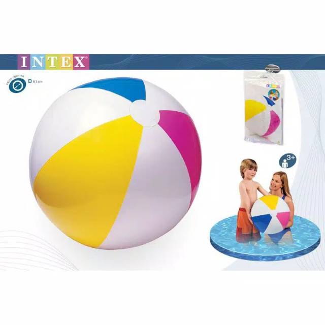Jual Intex 59030 bola renang pantai kola mainan inflatable beach ball ...