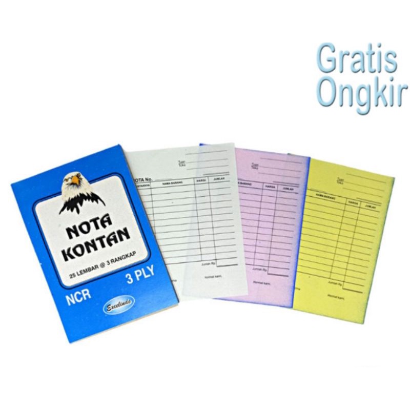 Jual Buku Bon Nota Kontan 3 ply / Rangkap 3 Kecil Excelindo | Shopee ...