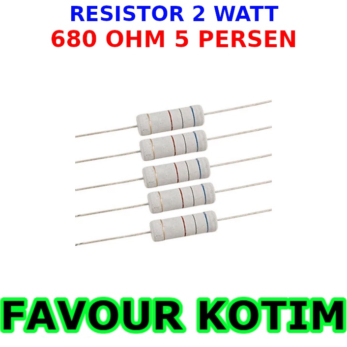 Jual RESISTOR 680 OHM 2 WATT 2 W 2W 5 PERSEN FVKOTIM | Shopee Indonesia
