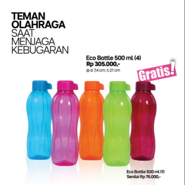 Jual Botol Tupperware|eco bottle 500ml | Tupperware ori | Shopee Indonesia