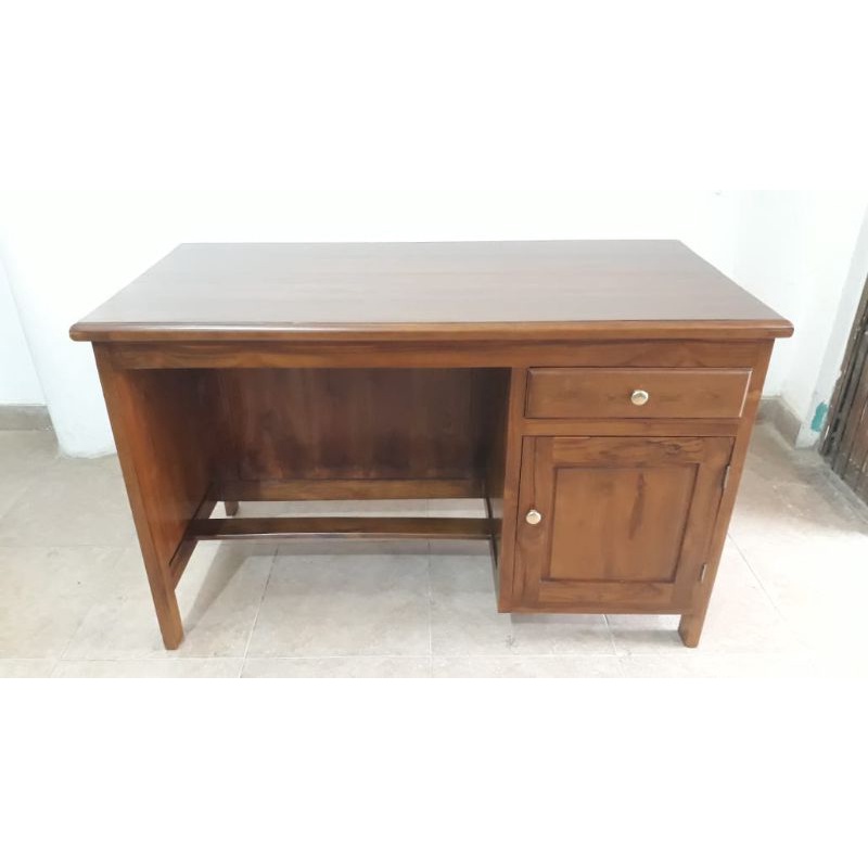 Jual MEJA KANTOR/MEJA GURU KAYU JATI ASLI JEPARA | Shopee Indonesia