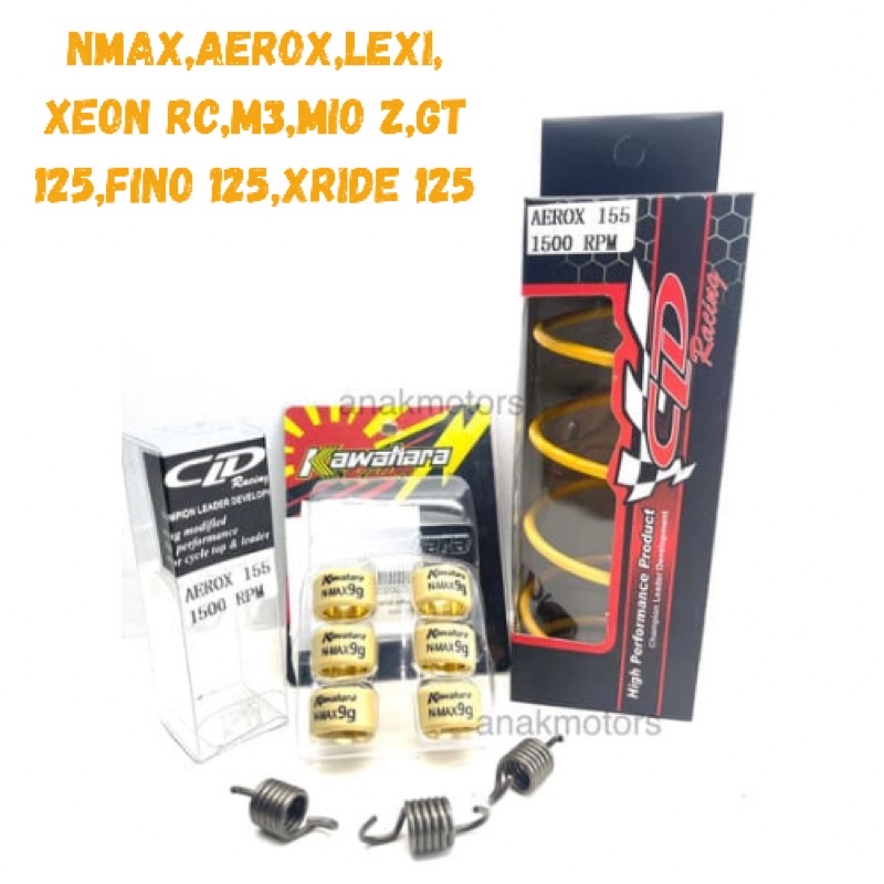 Jual PAKET PER CVT NMAX/PIR CVT ROLER LOLER ,ROLLER KAWAHARA,PER CVT ...
