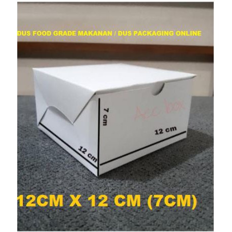 Jual BOX KOTAK MAKANAN DUS KUE SNACK POLOS / PACKAGING ONLINE 12 X 12 ...