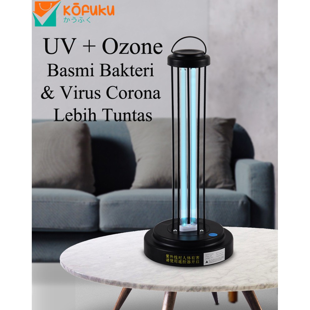 Jual Lampu UV Kuman Disinfectant Ozone UV Lamp UVC STERILIZER 36Watt SET UV Lamp UVC IRON Black ...