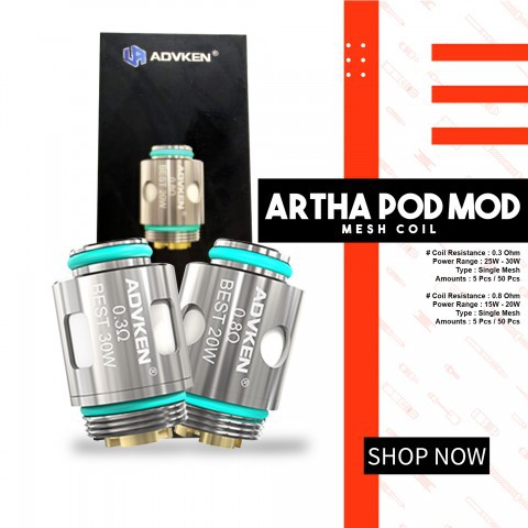 Jual COIL ARTHA POD MOD GEN 2 AUTHENTIC BY ADVKEN X FATRIIO VAPORIZER ...