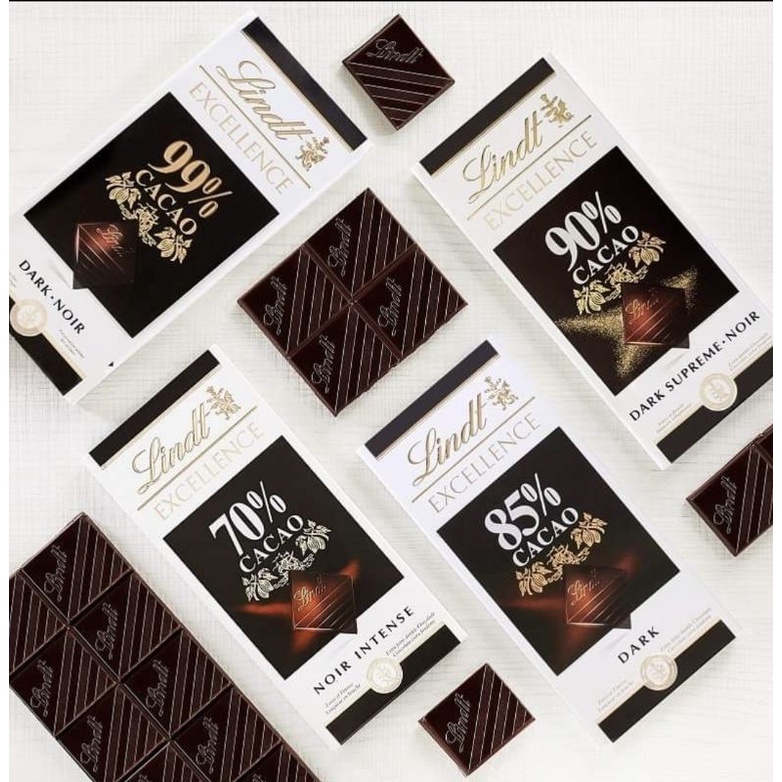 Jual Lindt Excellence Dark Chocolate Coklat Hitam Mint Intense Orange ...