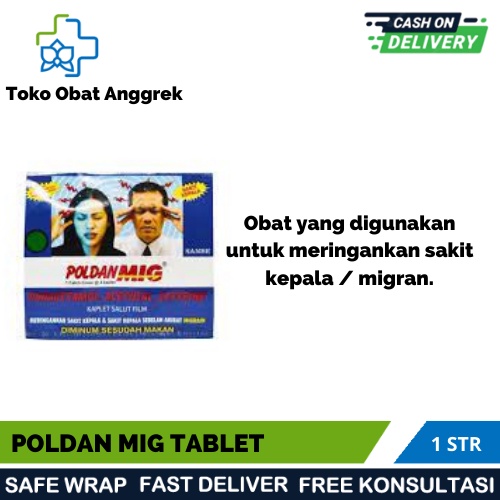 Jual POLDAN MIG STRIP ISI 4 TAB / SAKIT KEPALA/MIGREN/SAKIT GIGI ...