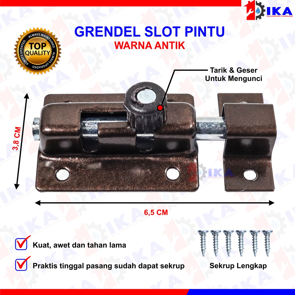 Jual Grendel Tower Bolt 2 Inch Inci Selot Kunci Pintu Rumah Slot ...