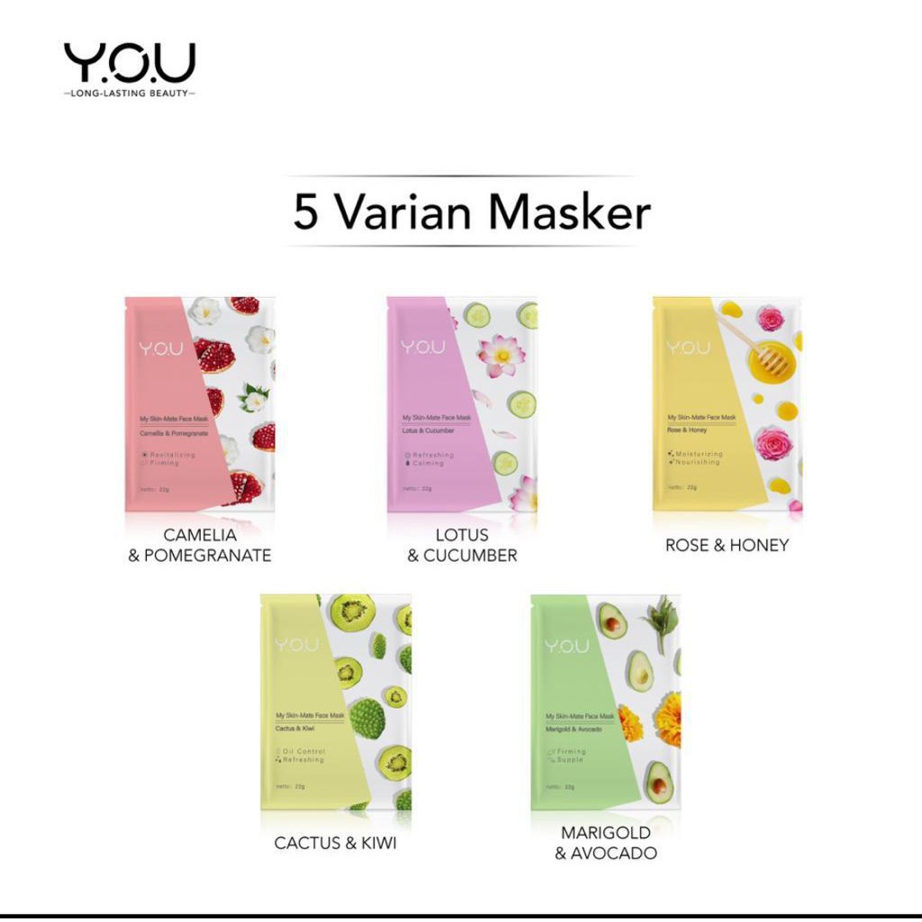 Jual YOU Masker My Skin Matte Facial Mask | Y.O.U My Skin-Mate Face ...