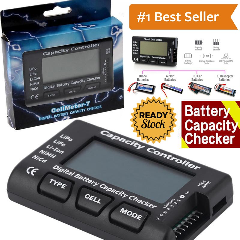 Jual CellMeter-7 Tester Digital Kapasitas Baterai LiPo LiFe Li-ion Nicd ...