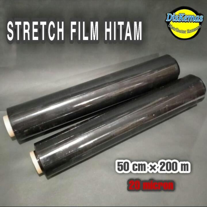 Jual STRETCH FILM HITAM 50X200 PLASTIK WRAPPING PELINDUNG PAKET WARNA ...