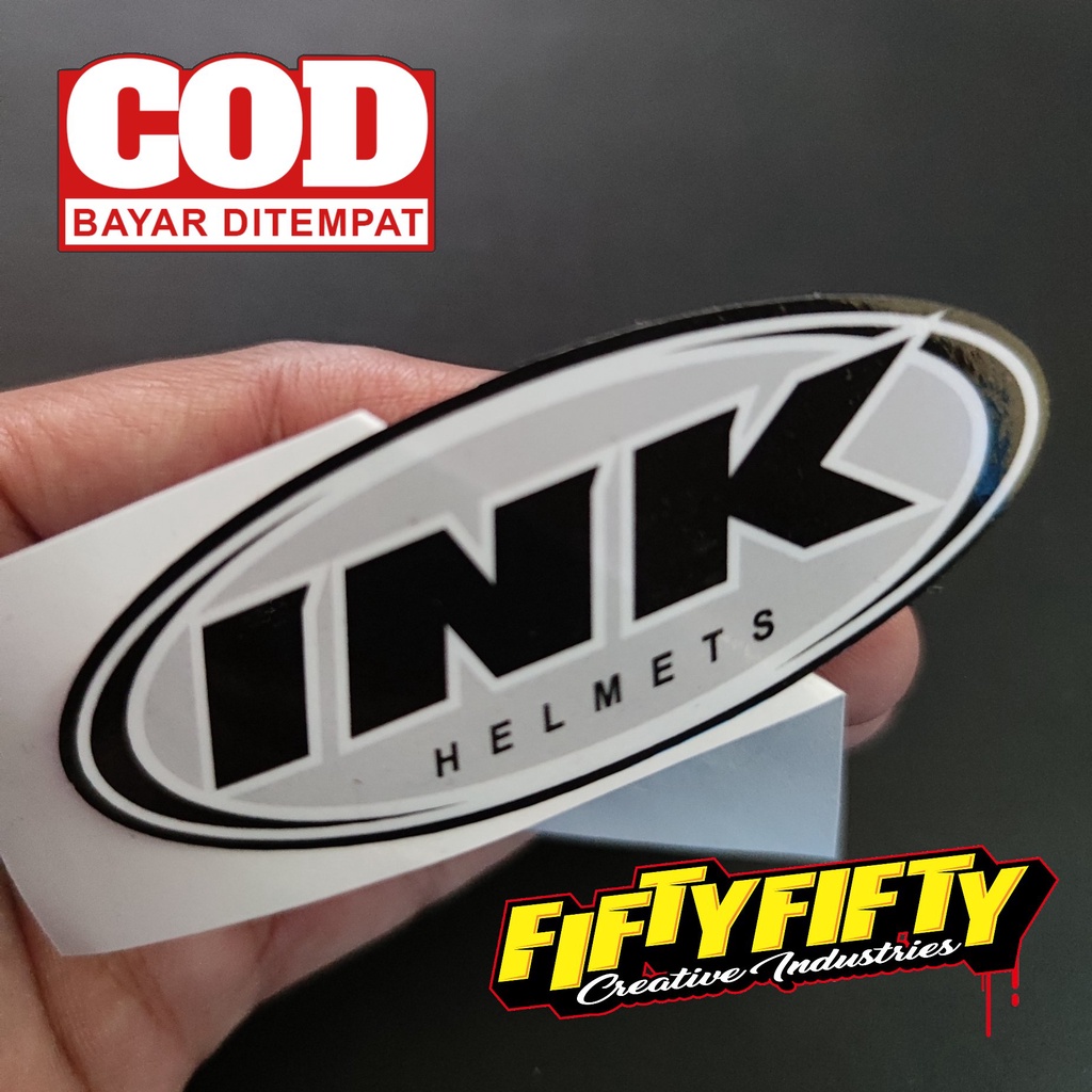 Jual Stiker Print Cut Helm INK Stiker Printing Laminasi Glossy Tahan ...