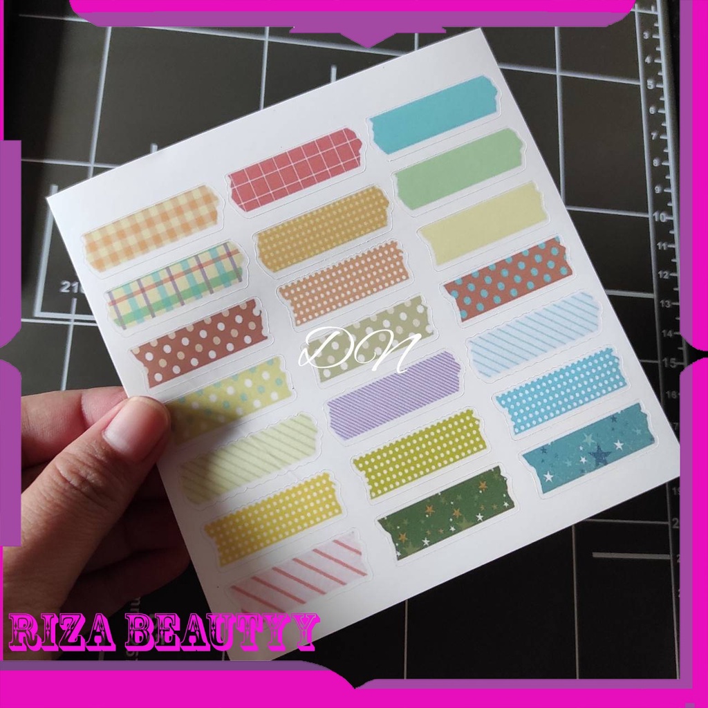 Jual 1 Lembar Stiker Kertas Gambar Warna 1Lembar Aesthetic Jurnal ...