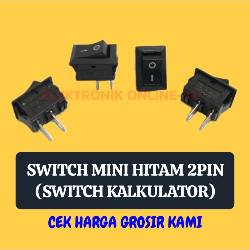 Jual SWITCH MINI HITAM 2PIN ON OFF | Shopee Indonesia