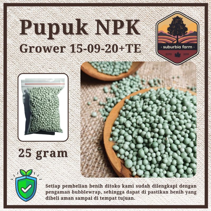 Jual Pupuk NPK Mutiara Grower 15 09 20 TE Nutrisi Pertumbuhan Bunga ...