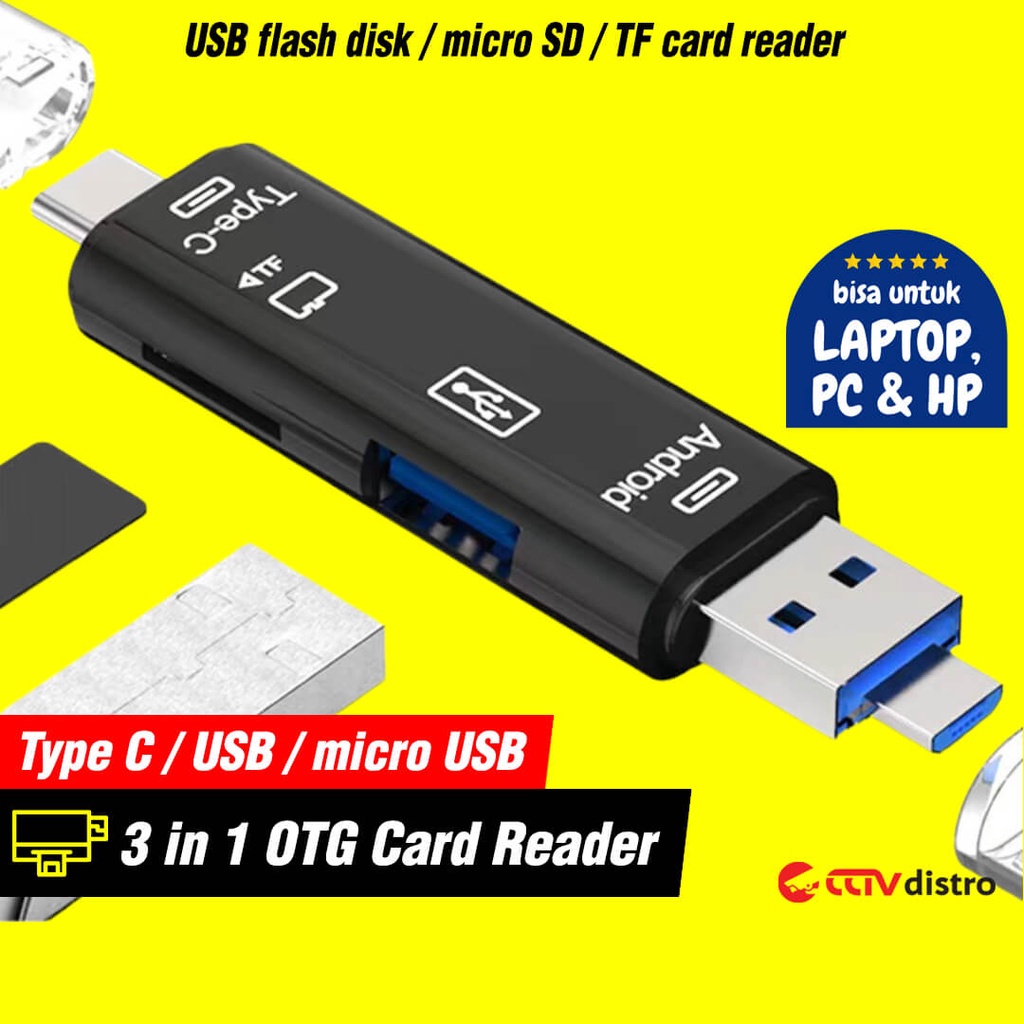 Jual Card Reader Type C / USB / Micro USB / Micro SD / TF OTG HP All In ...