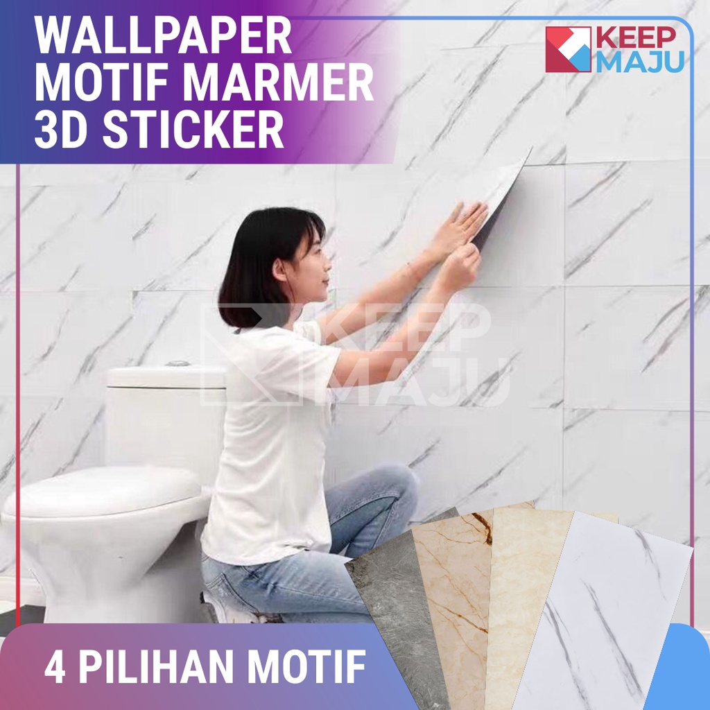 Jual Wallpaper Dinding / Stiker Dinding / Wallpaper Kamar Mandi / Anti ...