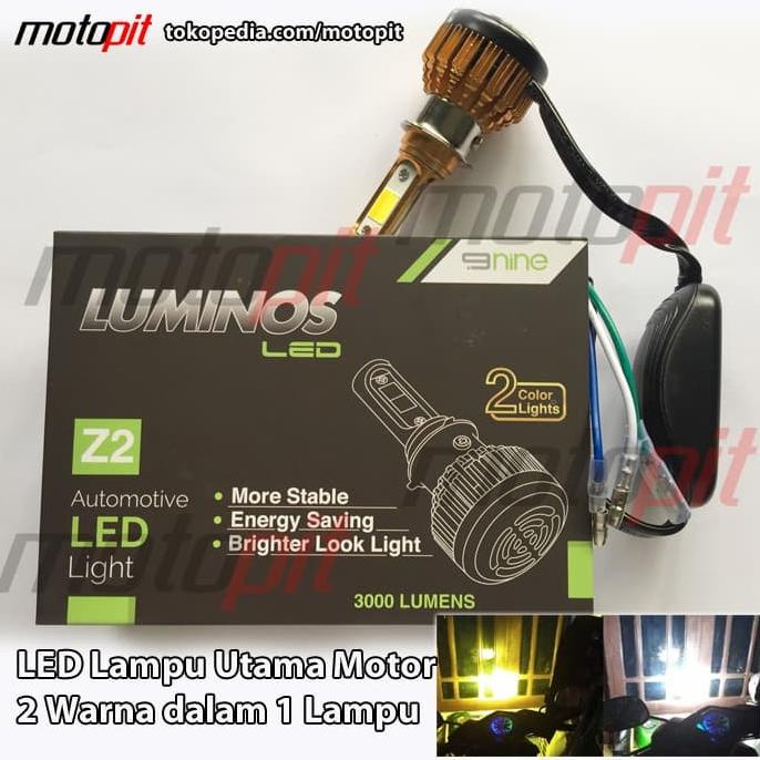 Jual LUMINOS LED Z2 lampu utama motor M5 HS1 H4 PUTIH KUNING AC / DC | Shopee Indonesia