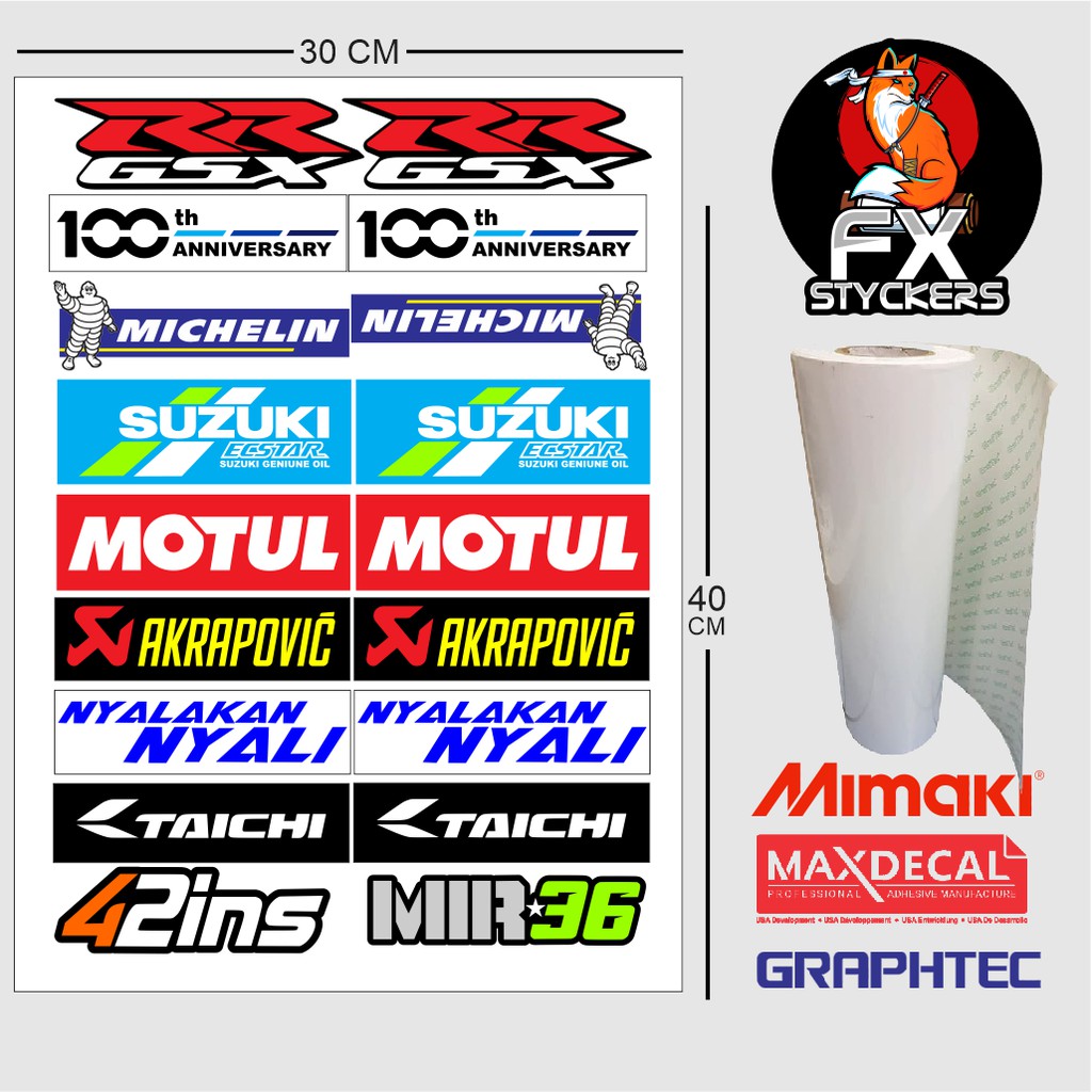 Jual FX Sticker - Stiker Pack Motor Sticker Pack Motor Decal Racing ...