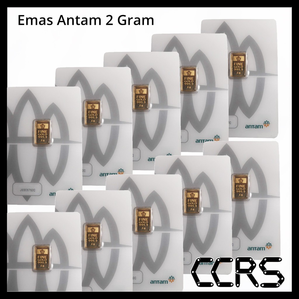 Jual ANTAM 2 Gram Emas Batangan Logam Mulia Emas Antam Gold Bar Kemasan ...