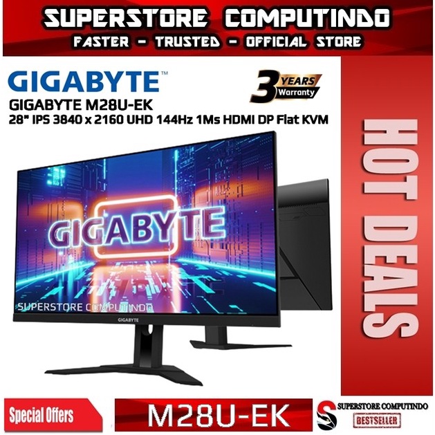 Jual Monitor LED Gaming Gigabyte M28U EK 28" IPS FLAT UHD 144Hz 1Ms ...